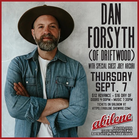 Tickets | Dan Forsyth (Of Driftwood) with Spec Guest, Joey Arcuri ...